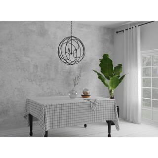 Lumanity Conduit Large 3-Light Industrial Orb Chandelier - Black - 26 ...