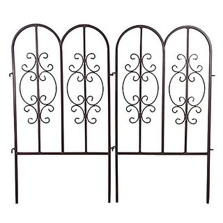 Montebello Iron Garden Fencing, Set of 4 - Bed Bath & Beyond - 42736091