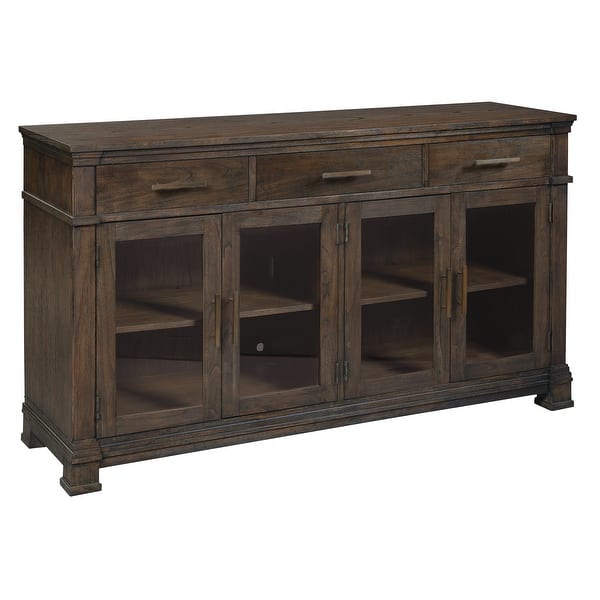Hekman 4-door Linwood-finish Wood Entertainment Center - Bed Bath ...