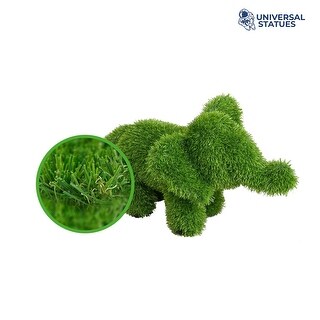 Artificial Turf Animal Topiary Green Standing Elephant - Outdoor Decor ...