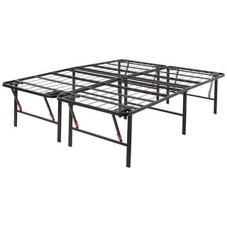 Foldable Metal Platform Bed Frame with Tool Free Setup, 18 Inches High ...
