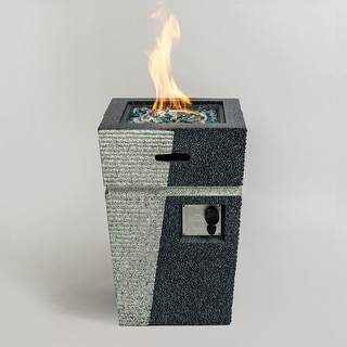 Outdoor Concrete Fire Pit Column Propane Fire Pit Patio Gas Fire Pit ...