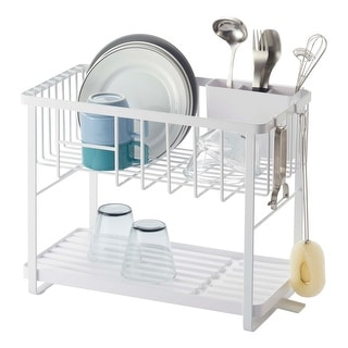 Yamazaki Home Two-Tier Wire Dish Rack, Steel, Holds 28.6 lbs ...