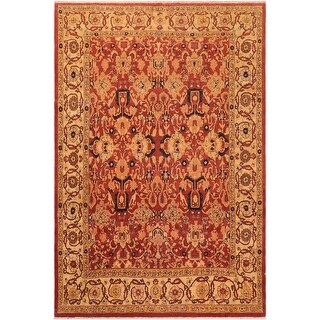 Semi-Antique Distressed Low-Pile Ila Rust/Gold Wool Rug- 8'4 x 9'9 - 8 ...