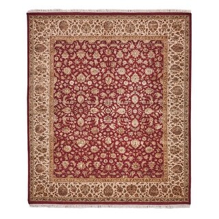 EXQUISITE RUGS ONE-OF-A-KIND Super Fine Tabriz Hand Knotted Burgandy ...