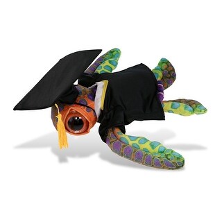 DolliBu Colorful Sea Turtle Graduation Plush Toy with Gown and Cap - 10 ...