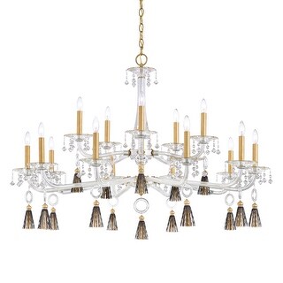 Sarella 6 Light Chandelier in Stainless Steel with Crystal Spectra ...