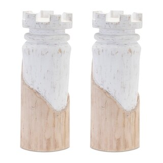 Wooden Rook Chess Pieces (Set of 2) 11inch H with Classic Design and ...