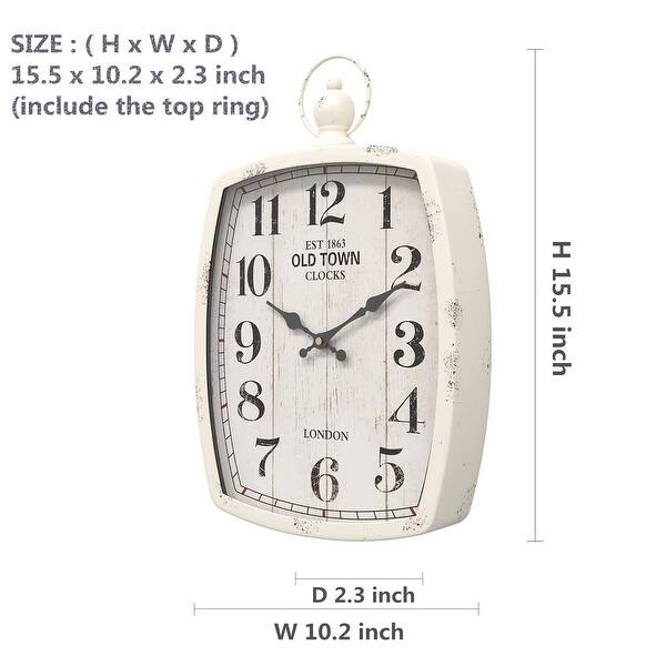 Rectangle Retro Large Wall Clock, Old-Fashioned Vintage Design,Antique ...