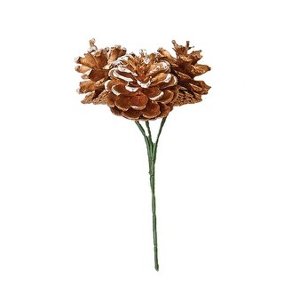 3" White Tip Pine Cone Pick x 3, Set of 12 - 3 - Bed Bath & Beyond ...