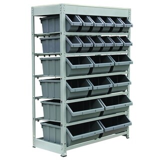 King's Rack Bin Rack Boltless Steel Storage System Organizer w/ 12 ...