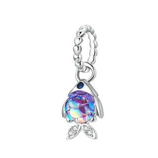 Iridescent & Sterling Silver Scaled Fish Charm - Bed Bath & Beyond ...
