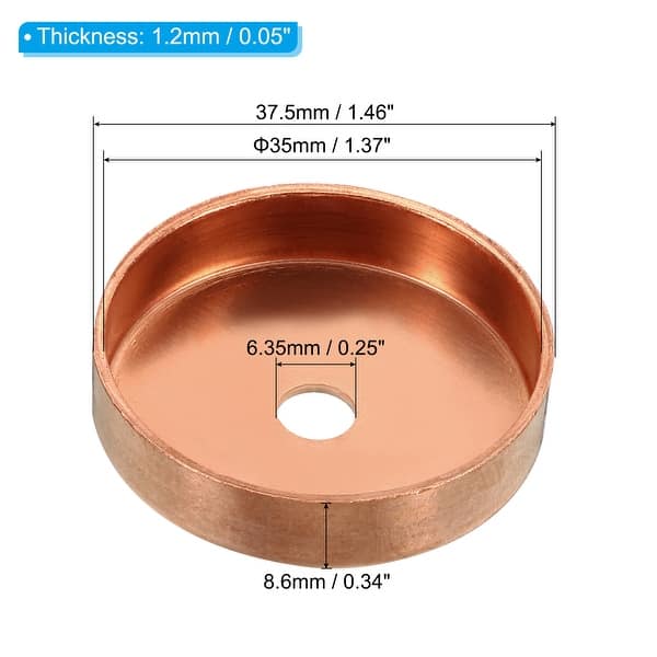 35mm Copper End Cap, 5 Pcs Pipe Fitting Sweat Plug Connection - Bed ...