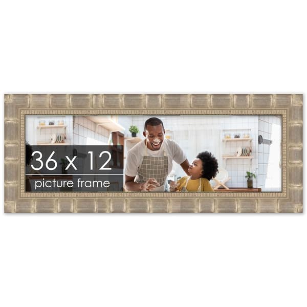36x12 Bamboo Silver Wood Picture Panoramic Frame - Panoramic Poster ...