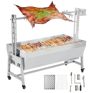 54in Automatic Electric BBQ Rotisserie Grill with Wind Screen ...