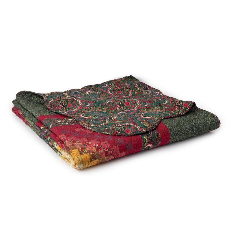 Donna Sharp's Spice Postage Stamp Throw UCC - Overstock - 31307435