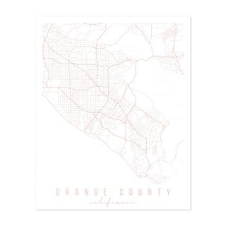 Orange County California Maps Minimal Art Print/Poster - Bed Bath ...
