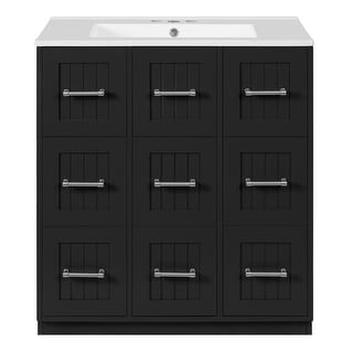 30" Bathroom Storage Cabinet with Soft Closing Doors, Freestanding ...