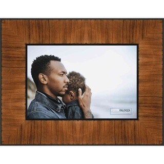 8x5 Contemporary Honey Pecan Complete Wood Picture Frame with UV ...