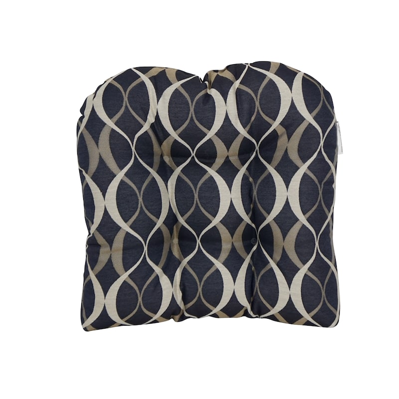 19-inch Rounded Back Premium Woven Outdoor Chair Cushions (Set of 2 ...
