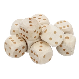 Wooden Dice, Numbers 1-6 Cube Dice with Round Corner 6 Sides Square ...