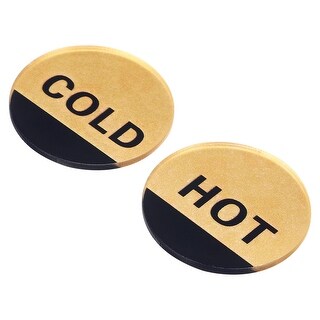 Self Stick Hot/Cold Water Labels, Acrylic Waterproof Adhesive Sticker ...