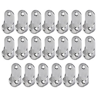 Zinc Alloy Oval Closet Wardrobe Rod End Supports, Fit Rod Dia 25mm 20 ...