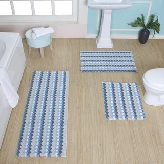 Home Weavers Orion Collection 100% Cotton Bathroom Rug Non Slip ...