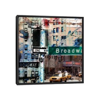 iCanvas "One Way Broadway" by Luz Graphics Framed Canvas Print - Bed ...