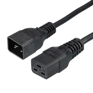 AC Power Cord 3 Prong C20 Male to C19 Female 1M PDU Extension Cable ...