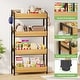 4-Tier Wood Fruit Vegetable Storage Rack Stand Stackable Fruit Basket ...