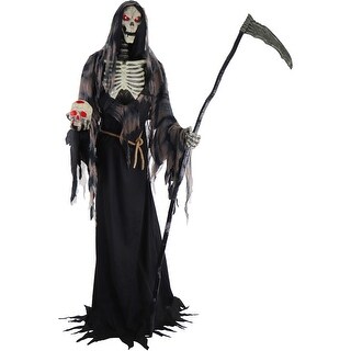 Haunted Hill Farm 7-Ft. Tall Khronos the Rotting Reaper, Premium ...