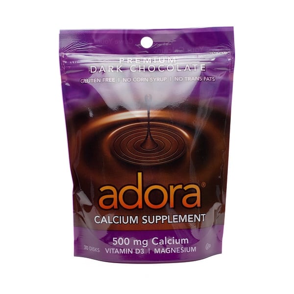 Adora Calcium Supplement Disk - Organic - Dark Chocolate - 30 ct - 1 ...