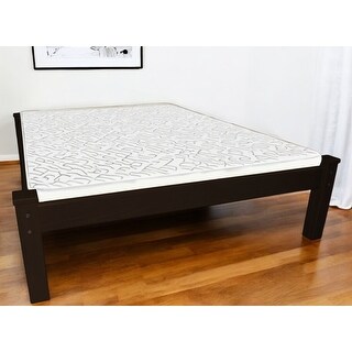HomeRoots Dark Brown Solid Wood Queen Bed Frame - Bed Bath & Beyond ...