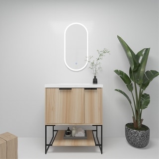 30 Inch Freestanding Bathroom Vanity with Resin Basin - Bed Bath ...