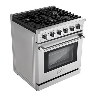30-in 5 Burners 4.5-cu ft Stainless Steel Freestanding Gas Range with 5 ...