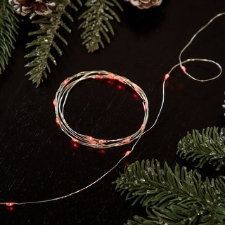 LED Micro Fairy Christmas Lights - Red - 6ft Copper Wire - 20ct - Bed ...