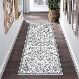 2 x 6 ft Polyester Area Rugs Non-Slip Easy Clean for Living Room - Bed ...