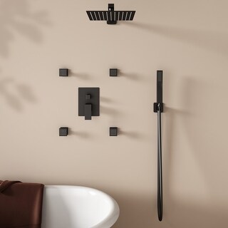 Full Body Shower System with Body Shower Spray Jet Ceiling Shower Head ...