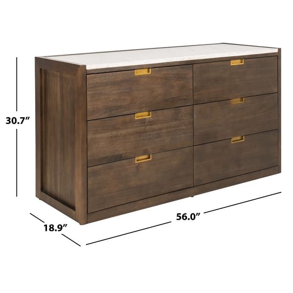 SAFAVIEH Couture Adeline 6-Drawer Dresser - Bed Bath & Beyond - 27623572