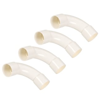 PVC Water Pipe Elbow Fitting 32mm ID 135mm Length Tube Adapter, White ...