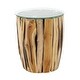 Teak Wood Handmade Live Edge Tree Branch Accent Table with Clear Glass ...