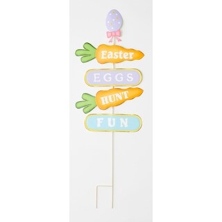 36" Metal Easter Carrots Sign with Directions Garden Stake - Bed Bath ...