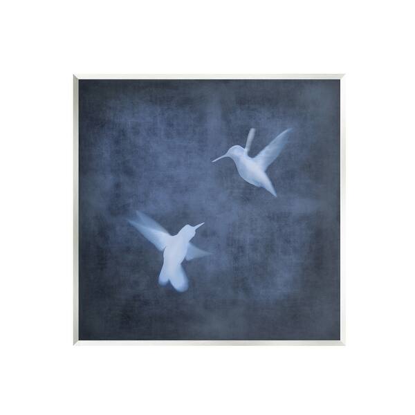 Stupell Abstract Blue Hummingbirds Silhouettes Wall Plaque Art by Chris ...