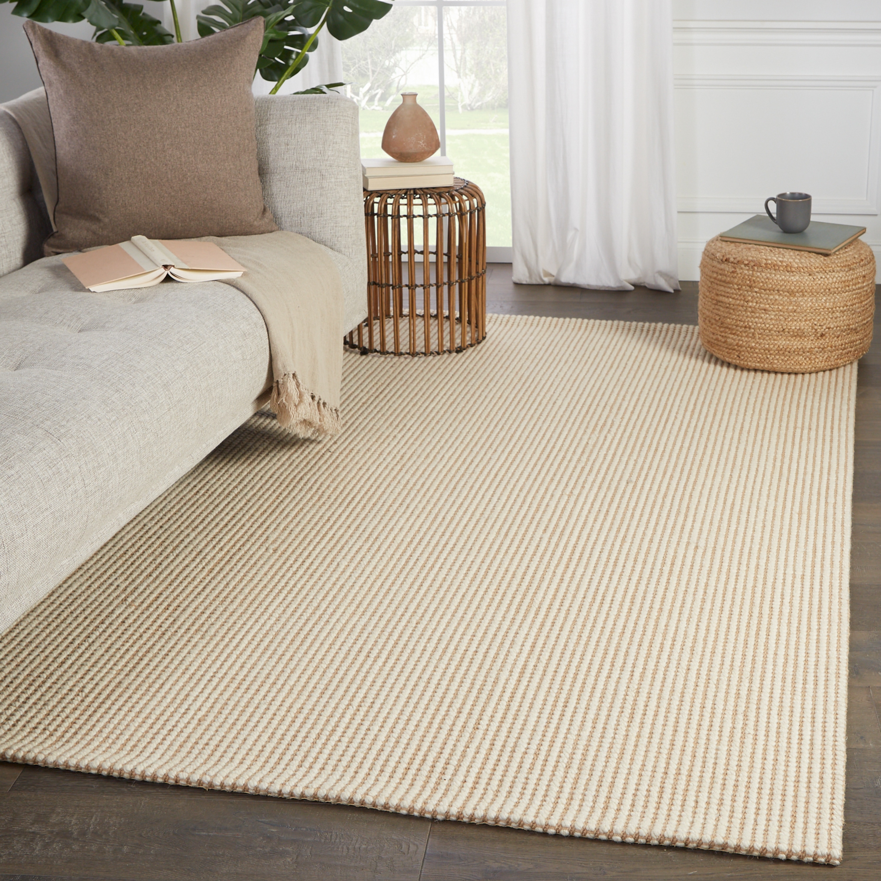 Arietta Natural Trellis Area Rug - Bed Bath & Beyond - 32254487