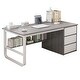 Gray Rectangle MDF Computer Desk with 3 Drawers - Bed Bath & Beyond ...