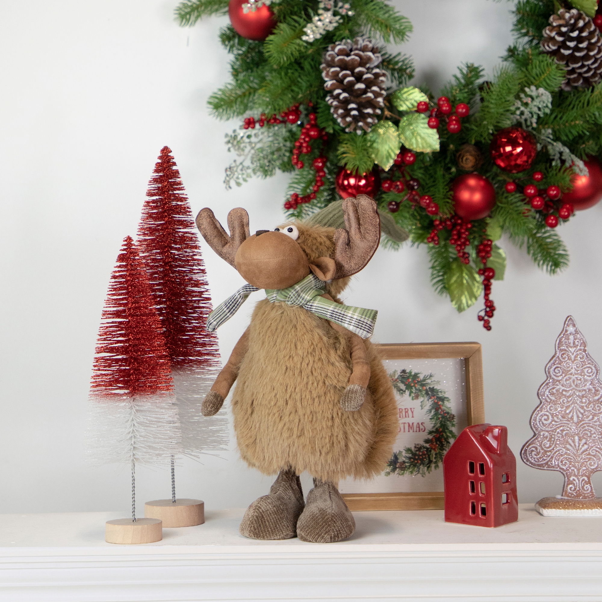 Stuffed moose christmas decorations store