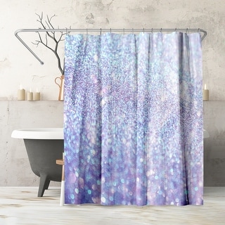 Americanflat 71" x 74" Shower Curtain, Silver Style Glitter by ...