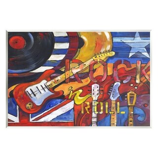 Stupell Rock 'n Roll Music Tribute Wall Plaque, Design By Paul Brent ...