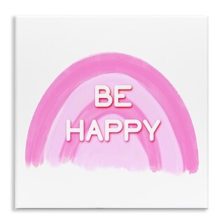 Stupell Purple Be Happy Wall Plaque Art Design By Amber Clarkson - Bed ...